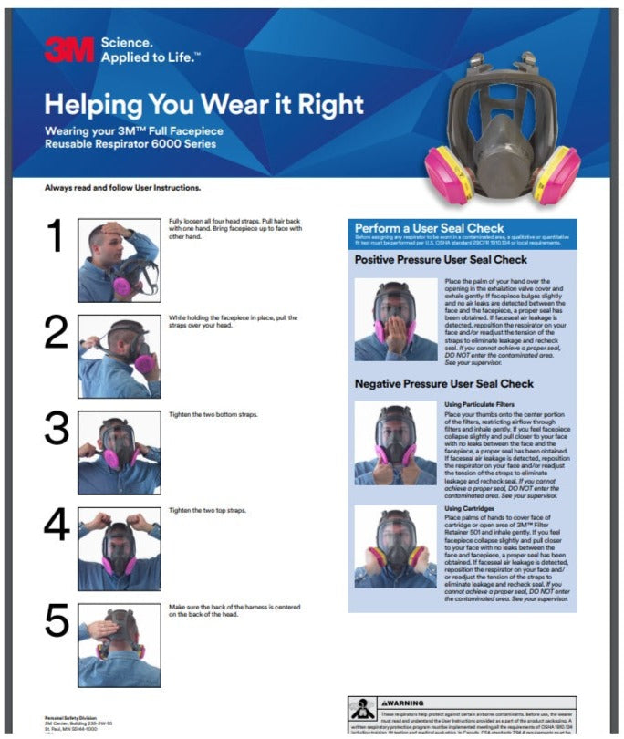 3M 6000 Series Full Face Respirator **Mask Only** – Resurface Solutions
